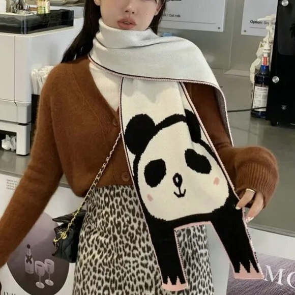 Accessories | Panda Scarf Cute Cartoon Womens | Poshmark